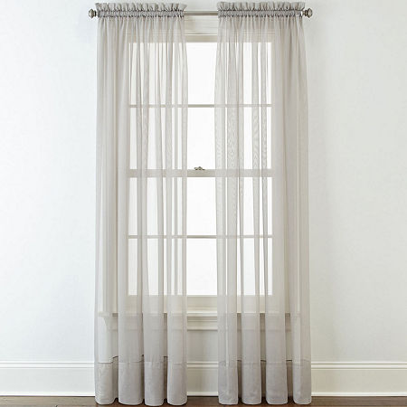 Click here for Home Expressions Rod Pocket Sheer Single Curtain P... prices