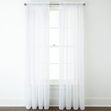 Click here for Home Expressions Rod Pocket Sheer Single Curtain P... prices