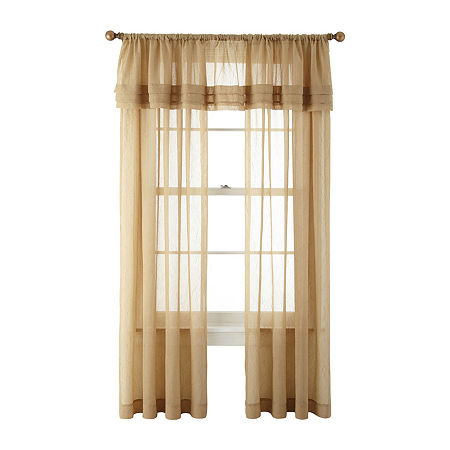 Click here for Home Expressions Crushed Voile Rod Pocket Sheer Si... prices