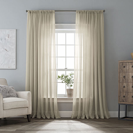 Click here for Home Expressions Crushed Voile Rod Pocket Sheer Si... prices