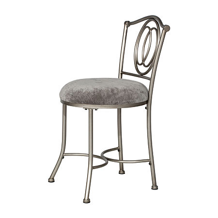 Click here for Hillsdale House Vanity Stool  One Size  Silver prices