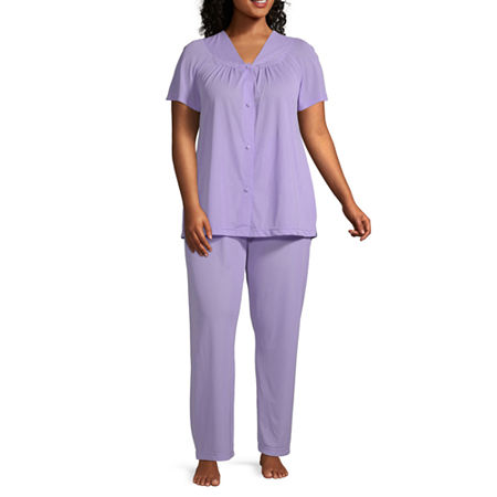 Click here for Lissome Womens V-Neck Short Sleeve 2-pc. Plus Paja... prices