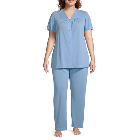 Click here for Lissome Womens V-Neck Short Sleeve 2-pc. Plus Paja... prices
