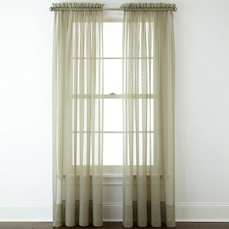 Click here for Home Expressions Rod Pocket Sheer Single Curtain P... prices