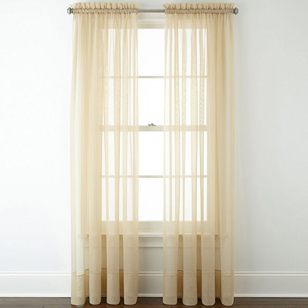 Click here for Home Expressions Rod Pocket Sheer Single Curtain P... prices