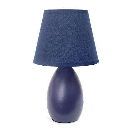 Click here for Simple Designs Mini Egg Oval Ceramic Table Lamp w/... prices