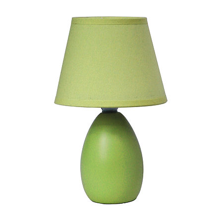 Click here for Simple Designs Mini Egg Oval Ceramic Table Lamp w/... prices