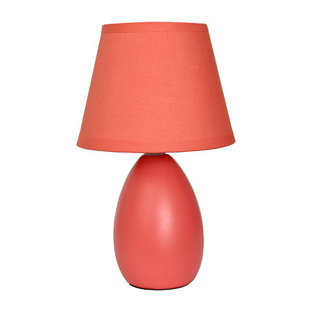Click here for Simple Designs Mini Egg Oval Ceramic Table Lamp w/... prices