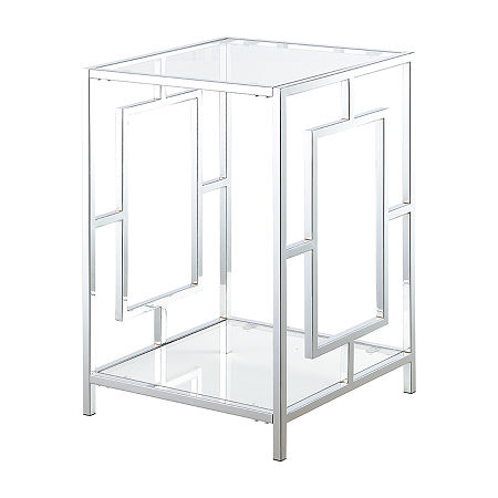 Convenience Concepts Town Square Chrome End Table