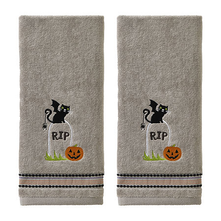 Click here for Saturday Knight Graveyard Cat 2-pc. Hand Towel  On... prices