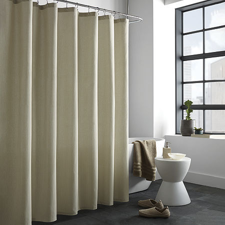 Click here for Loom + Forge Lenox Woven Texture Shower Curtain  O... prices