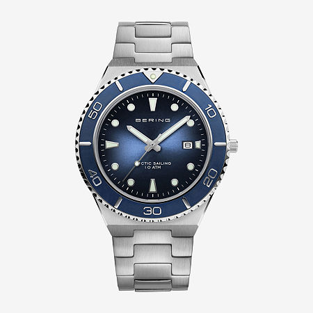 Click here for Bering Mens Silver Tone Stainless Steel Bracelet W... prices