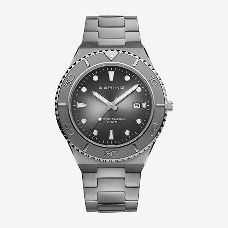 Click here for Bering Mens Gray Stainless Steel Bracelet Watch 18... prices