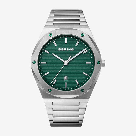 Click here for Bering Mens Silver Tone Stainless Steel Bracelet W... prices