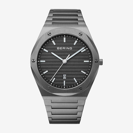 Click here for Bering Mens Gray Stainless Steel Bracelet Watch 19... prices
