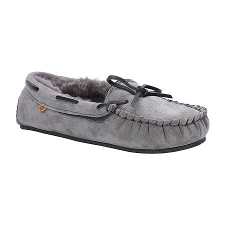 Click here for Lamo Womens Memory Foam Slip-On Slippers  5  Gray prices