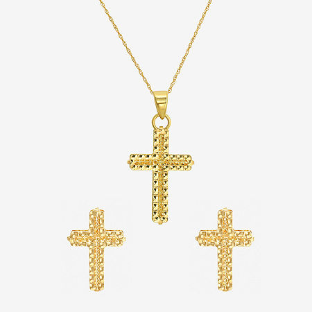 Click here for Womens 14K Gold Cross 2-pc. Jewelry Set  One Size prices