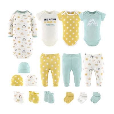 The Peanutshell 0-3m Sunny Side Up Baby Unisex 16-pc. Baby Clothing Set ...