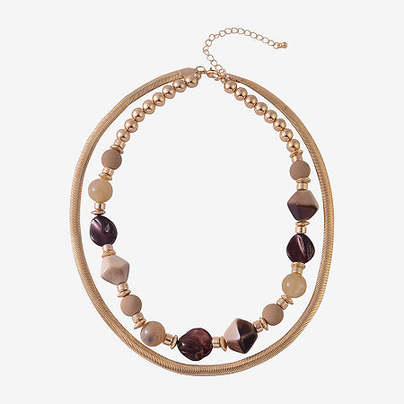 Click here for Mixit Gold Tone Womens 17 Inch Strand Necklace  On... prices