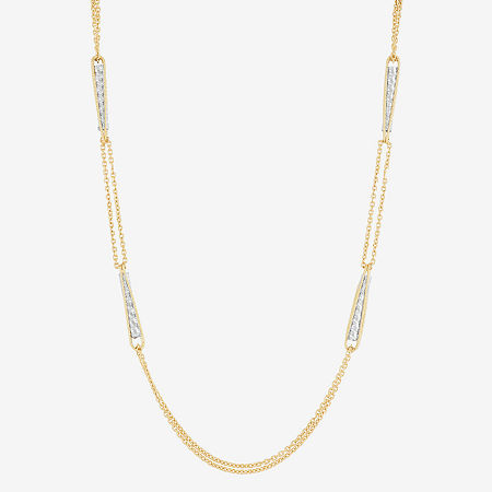 Click here for Mia Oro Womens 14K Two Tone Gold 18 Inch Link Neck... prices