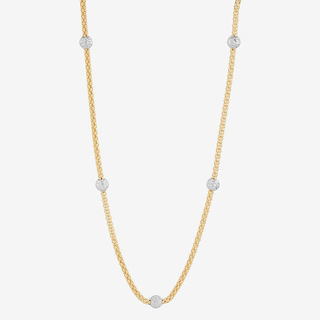 Click here for Mia Oro Womens 14K Two Tone Gold 18 Inch Link Neck... prices