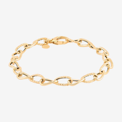 Mia Oro Womens 14K Gold 7.5 Inch Link Bracelet - JCPenney