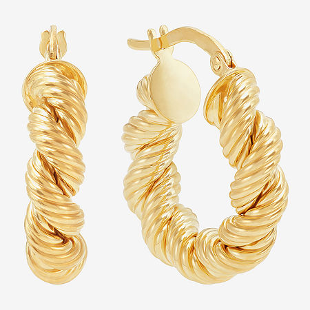 Click here for Mia Oro Womens 14K Gold 22mm Round Hoop Earrings... prices