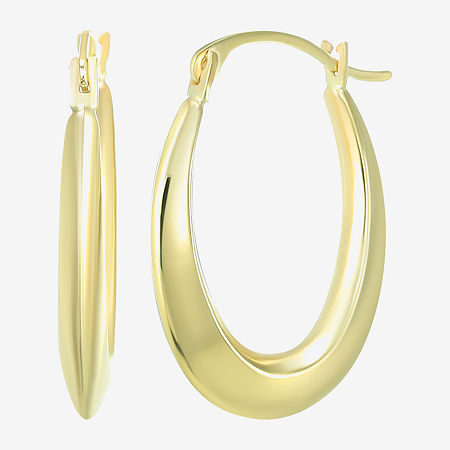 Click here for Womens 10K Gold 20mm Oval Hoop Earrings  One Size prices