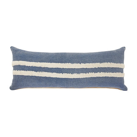 Click here for Lr Home Sunny Casual Lumbar Pillow  One Size  Blue prices