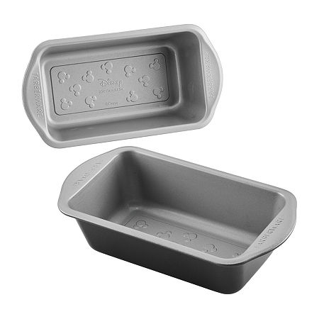 Farberware Disney Bake with Mickey Mouse Steel 2-Piece Loaf Pan Set - Black