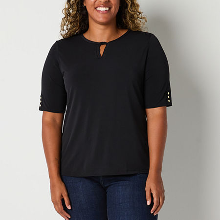 Click here for Liz Claiborne Womens Keyhole Neck Elbow Sleeve Blo... prices