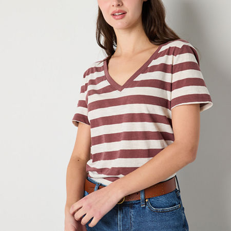 Click here for a.n.a Womens V Neck Short Sleeve T-Shirt  Petite S... prices