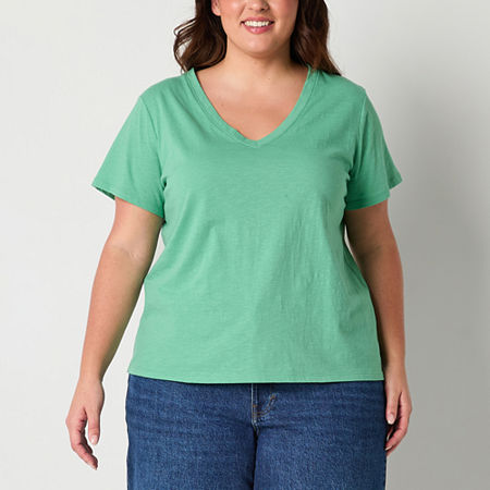 Click here for a.n.a Womens V Neck Short Sleeve Plus T-Shirt  0x... prices