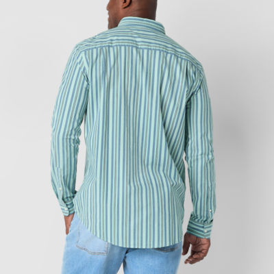 St. John's Bay Stretch Poplin Big and Tall Mens Classic Fit Long Sleeve ...