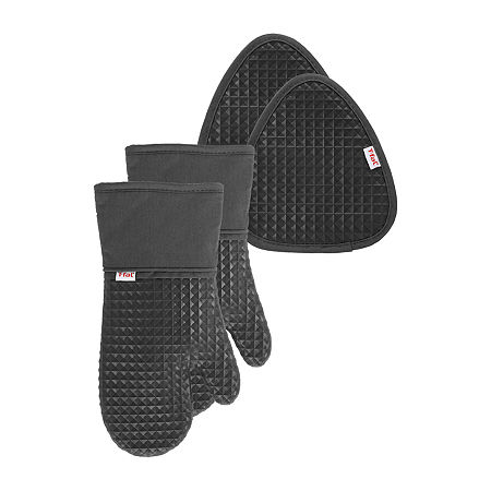 Click here for T-Fal Waffle 4-pc. Mitts and Pot Holder Set  One S... prices