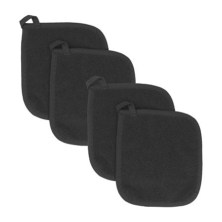 Click here for Ritz Terry 4-pc. Pot Holder Set  One Size  Black prices