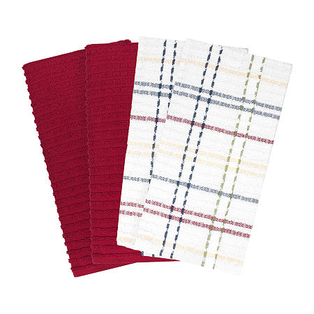 Click here for Ritz Royale 4-pc. Kitchen Towel Set  One Size  Red prices