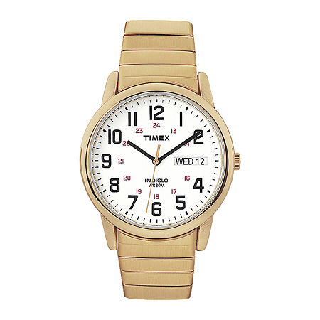 Click here for Timex Easy Reader Mens Gold-Tone Stainless Steel E... prices