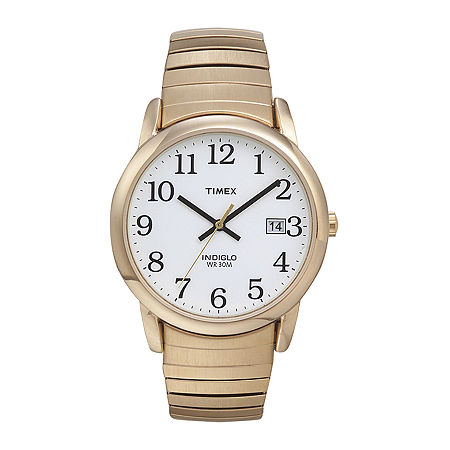 Click here for Timex Easy Reader Mens Gold-Tone Stainless Steel E... prices