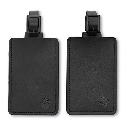 Click here for Samsonite 2 Pack Leather ID Tags  One Size  Black prices