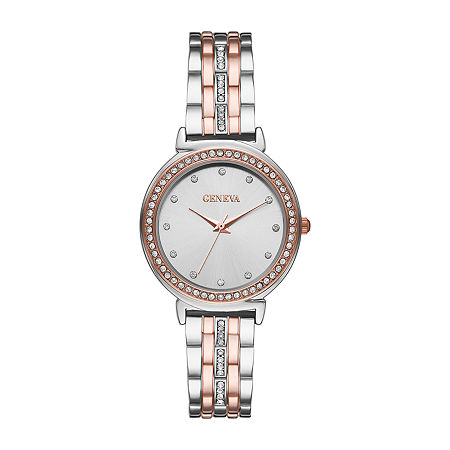 Click here for Geneva Ladies Womens Crystal Accent Two Tone Brace... prices