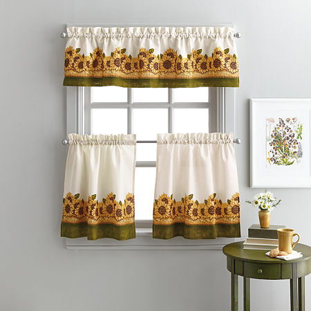 Click here for CHF Sunflower Garden 3-pc. Rod Pocket Window Tier... prices