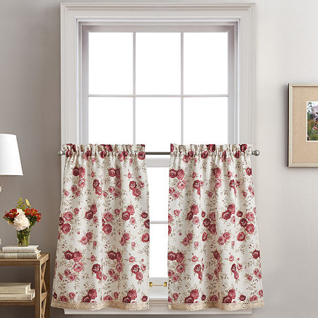 Click here for CHF Antique Rose 2-pc. Rod Pocket Window Tier  One... prices