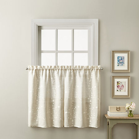 Click here for CHF Lynette 2-pc. Rod Pocket Window Tier  One Size... prices