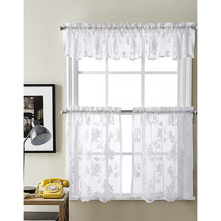 Click here for CHF Sibella Lace Rod Pocket Tailored Valance  One... prices