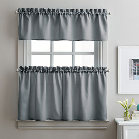 Click here for CHF Solid Twill 3-pc. Rod Pocket Window Tier  One... prices