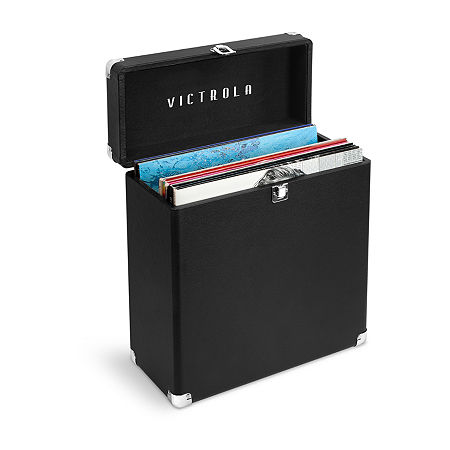 Victrola - Storage Case for Vinyl Turntable Records - Black