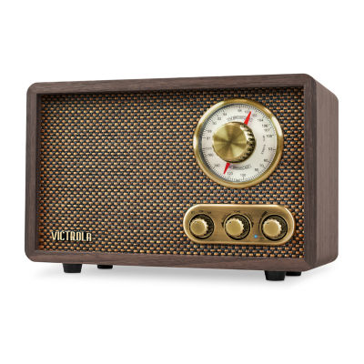Victrola VRS-2800 Retro Wood Bluetooth AM/FM Radio with Rotary Dial ...