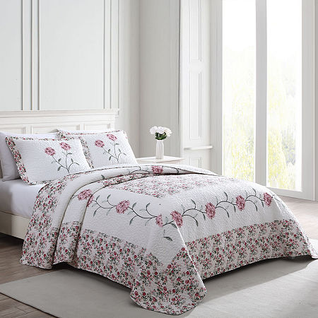 Click here for Beatrice Home Fashions Carnation Embroidered Bedsp... prices
