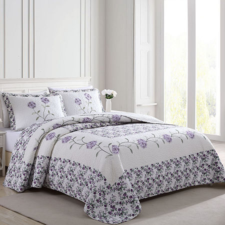 Click here for Beatrice Home Fashions Carnation Embroidered Bedsp... prices